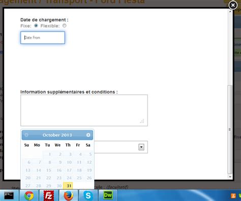 Javascript Keep Datepicker Sticked To The Textfield Stack Overflow