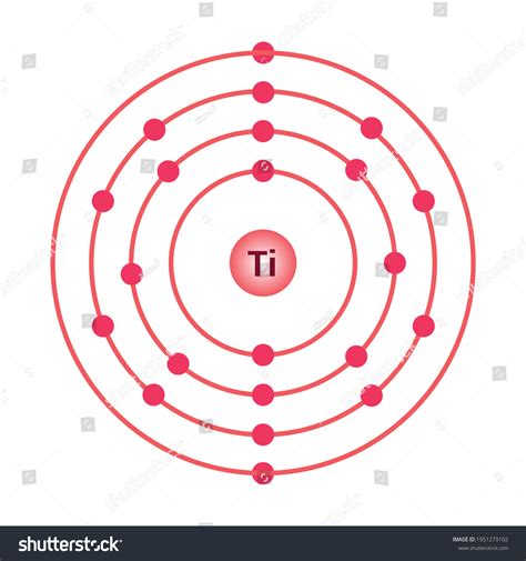 Bohr Model Titanium Atom Electron Structure Stock Vector Royalty Free