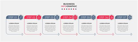 Business Infographic Design Template Vector With Icons And 7 Options Or Steps Can Be Used For