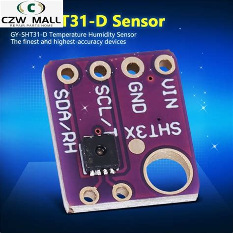 czw mall gy sht31 d temperature and humidity sensor module with digital output and i2c interface