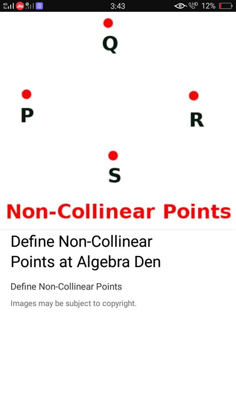 An Example On Non Collinear Points