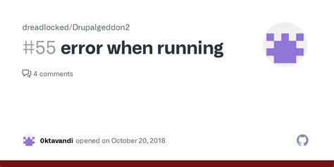 Error When Running Issue Dreadlocked Drupalgeddon Github