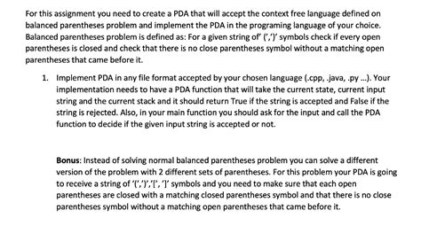 solved for this assignment you need to create a pda that