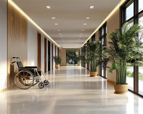 within the serene and modern rehabilitation center wheelchair users