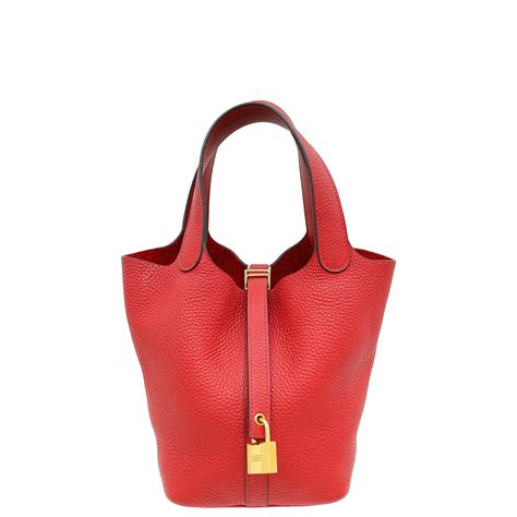 Hermes Rouge Casaque Picotin Lock 18 Bag The Closet