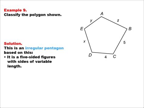 Math Example Polygons Polygon Classification Example 9 Media4math