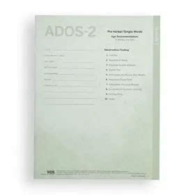 Autism Diagnostic Observation Schedule Second Edition ADOS 2