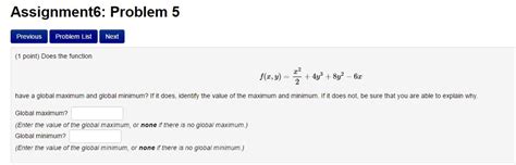 solved does the function f x y x 2 2 4y 2 6x have a