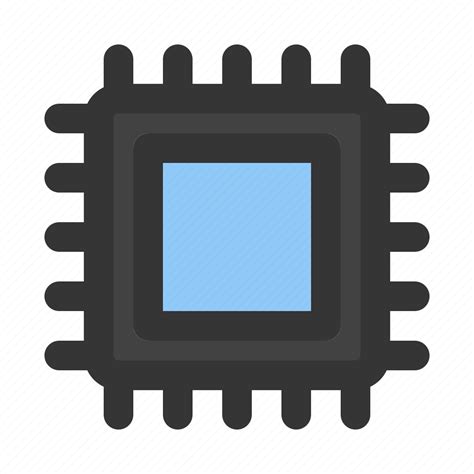 Processor Cpu Chip Device Computer Icon Download On Iconfinder