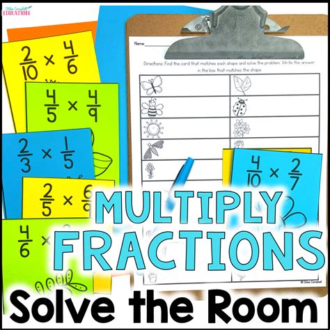 Multiplying Fractions Activity Solve The Room Spring Math Games