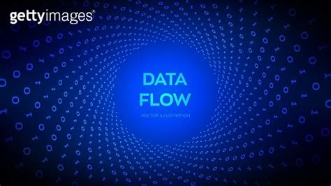 data flow digital code binary data flow virtual tunnel warp coding