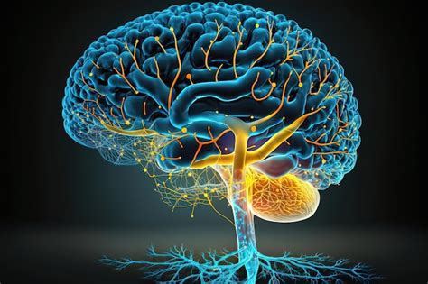 Premium Ai Image An Abstract Representation Of The Human Brain With
