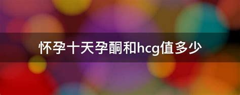 怀孕十天孕酮和hcg值多少 业百科