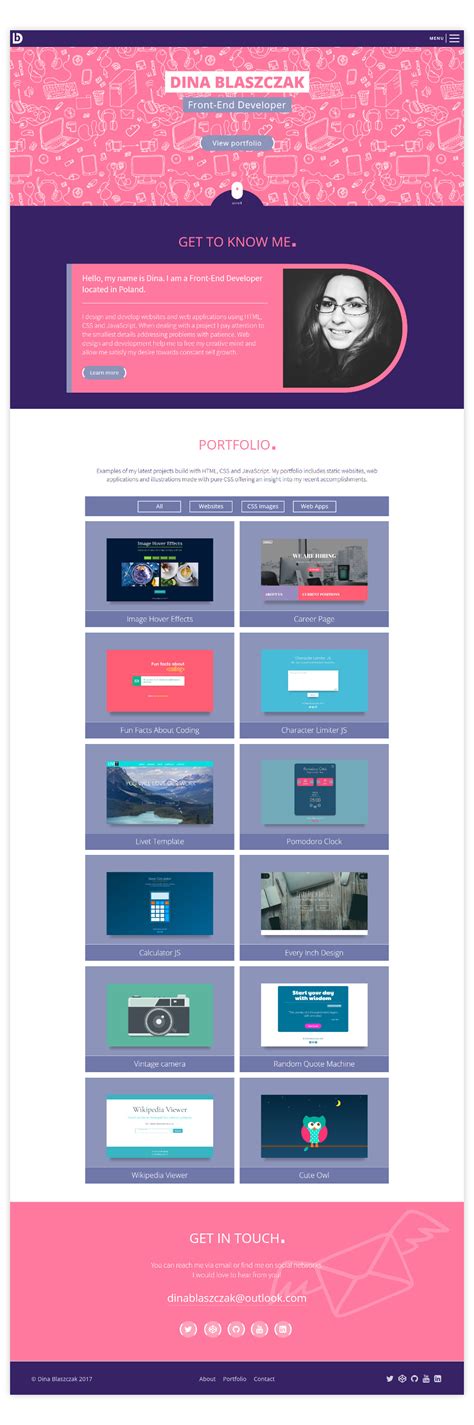 github themalni portfolio front end developer portfolio website