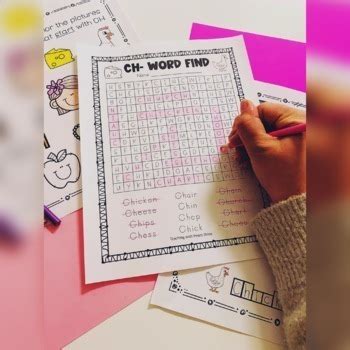 Ch Digraph Worksheets Ch Digraph Centers By Teaching With Heart Store