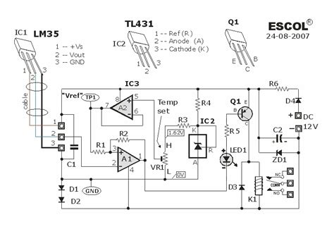 Electronic Thermostat Circuit Diagram