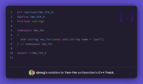 Sjmogs Solution For Two Fer In C On Exercism