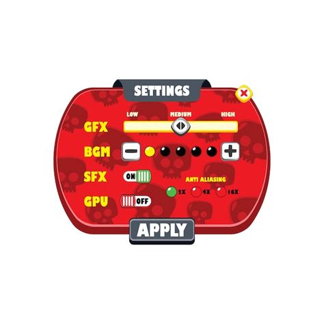Premium Vector Game Asset Menu Layer