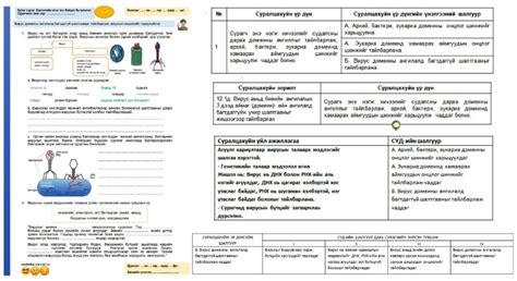 Үнэлгээний шалгуур ба даалгавар 1 Биологийн багш нарт