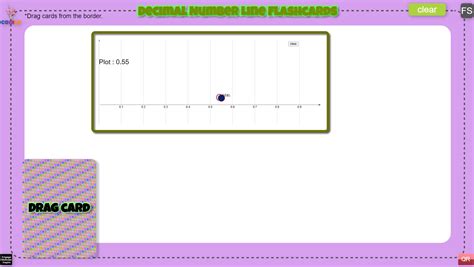 Decimal Number Line Flashcards Coirle