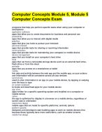 Computer Concepts Module 5 Module 5 Computer Concepts Exam DocMerit