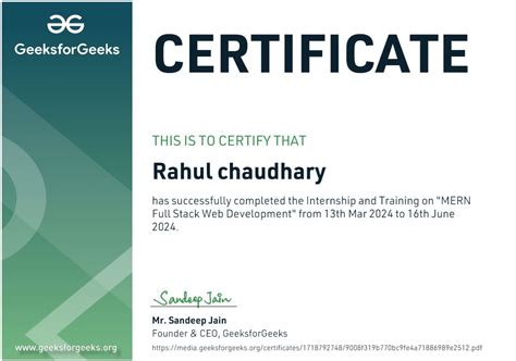 Rahul Chaudhary On Linkedin Connections Mernstack Webdevlopment Gfg Fullstackwebdevelopment