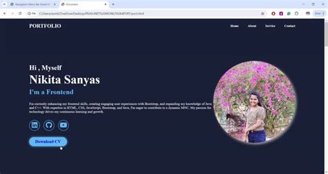 Nikita Sanyas On Linkedin Html Css Portfolio Github