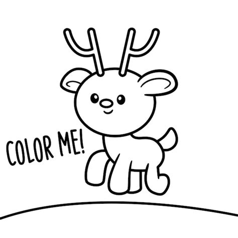 크리스마스 축하를 위한 색칠 페이지 그림 프리미엄 벡터