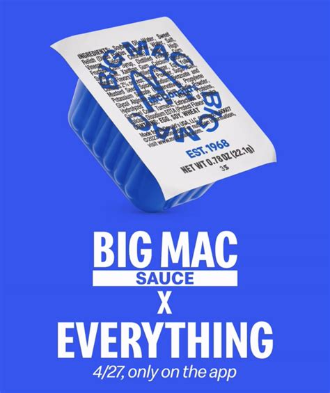 Mcdonalds To Offer Big Mac Sauce Dip Cups For A Limited Time