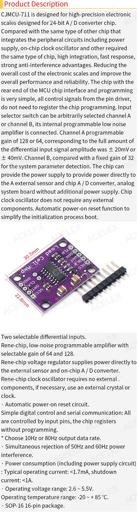 HX711 Weight Sensor SensorBoard