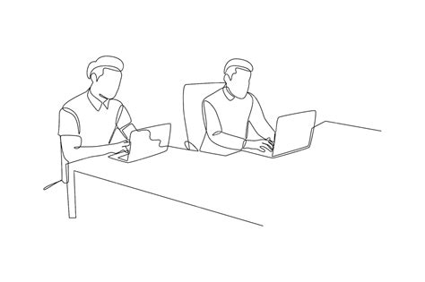 Premium Vector One Continuous Line Drawing Of Effective And Productive Concept Doodle Vector