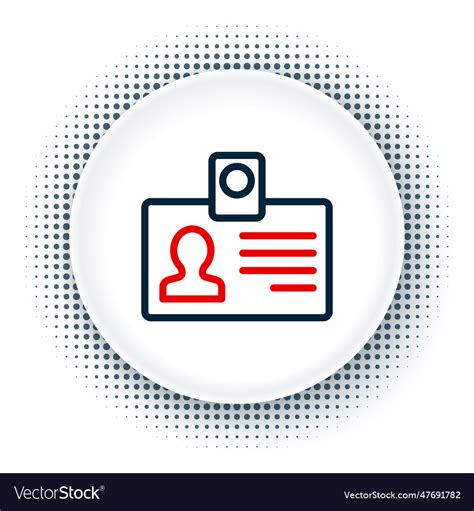 Line Identification Badge Icon Isolated On White Vector Image