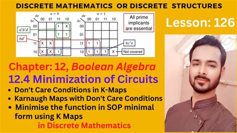 Lesson 126 Minimization Of Circuits Dont Care X Conditions In K Maps Youtube