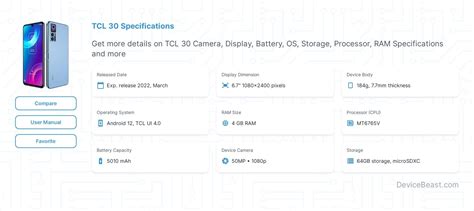 TCL 30 Specifications DeviceBeast Com
