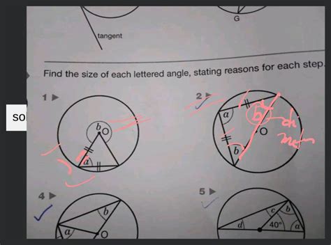 Find The Size Of Each Lettered Angle Stating Reasons For Each Step142