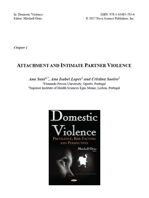 Pdf Attachment And Intimate Partner Violence