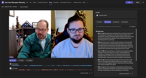 Reviewing Microsoft Teams Intelligent Meeting Recap Feature Threewill