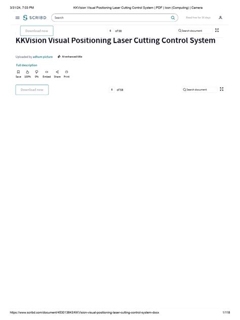 Kkvision Visual Positioning Laser Cutting Control System Pdf Icon