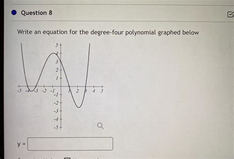 Solved Write An Equation For The Degree Four Polynomial Chegg Com