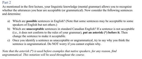 Solved Part 1 For Each Of The Following Statements