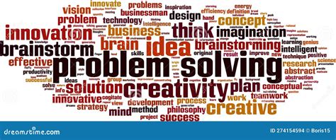 Problem Solving Word Cloud Stock Vector Illustration Of Brainstorm