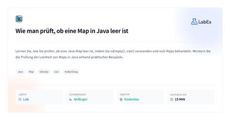 Wie Man Prüft Ob Eine Map In Java Leer Ist Labex