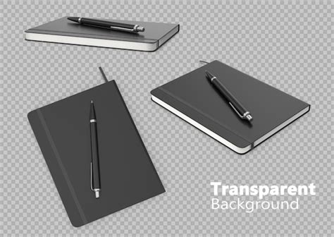 Premium PSD Notebook And Pen On Transparent Background