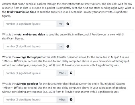 Solved Assume Two Hosts A And B Are Directly Connected Via Chegg Com