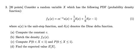 Solved Points Consider A Random Variable X Which Has Chegg