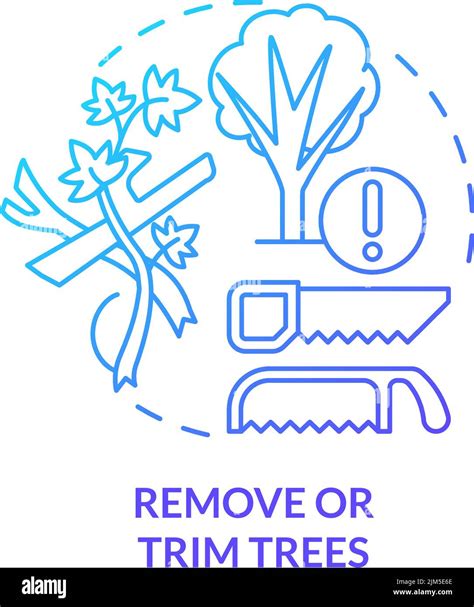 Remove And Trim Trees Blue Gradient Concept Icon Stock Vector Image And Art Alamy