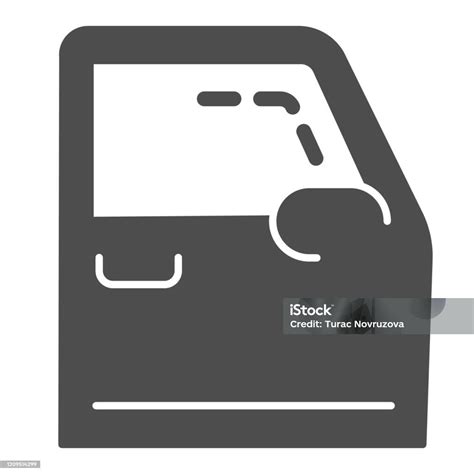 자동차 문 솔리드 아이콘입니다 흰색으로 격리된 자동차 문 벡터 그림입니다 자동 부품 문말 스타일 디자인 웹 및 응용 프로그램을 위해 설계 Eps 10 개념에 대한 스톡 벡터