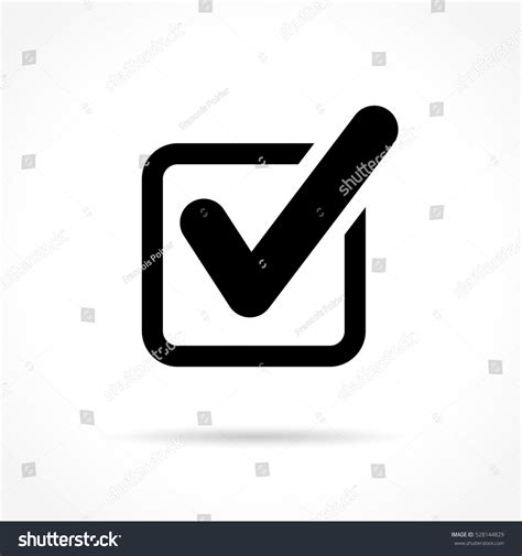 Illustration Check Mark Icon On White Stock Vector Royalty Free Shutterstock
