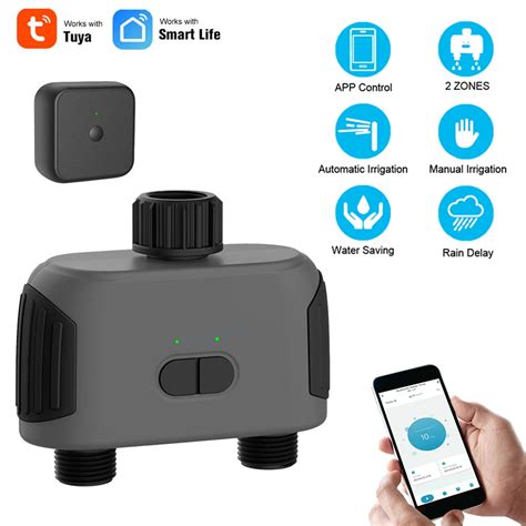 Wifi Garden Watering Timers 2 Outlet Smart Sprinkler Drip Irrigation