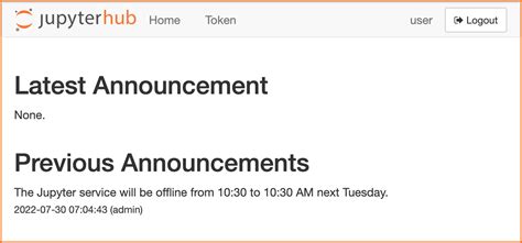 Github Rcthomasjupyterhub Announcement Announcement Service For